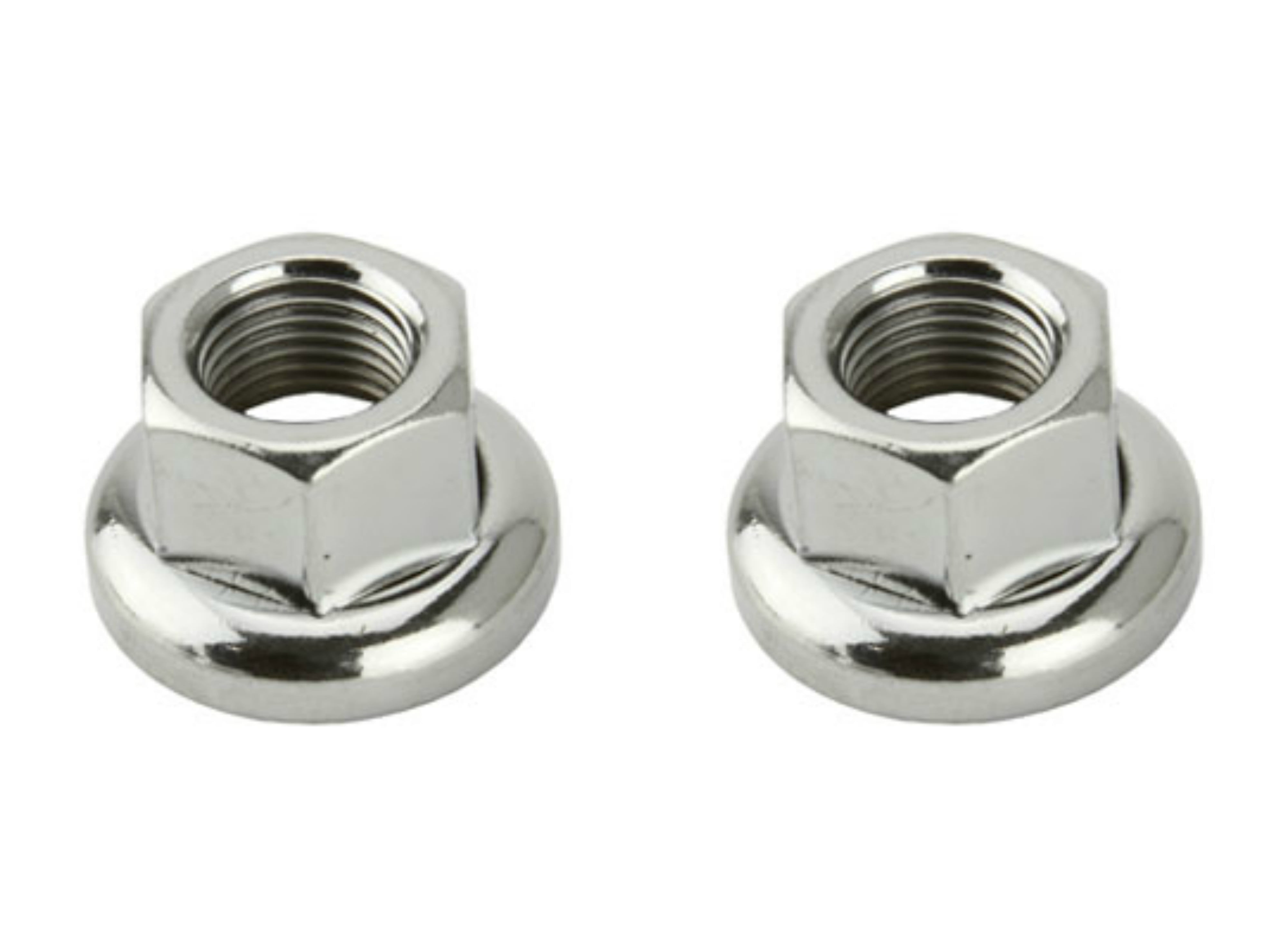 2 - Track Hub Nuts Front 10x1mm Chrome. Set of Track nut. Pair of Track ...
