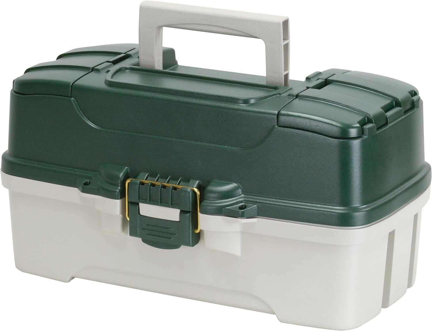 2-Tray Tackle Box with Dual Top Access, Blue Metallic/Off White ...