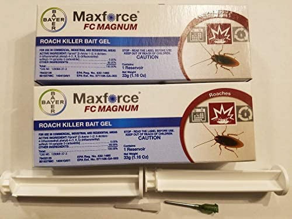 Maxforce Fc Magnum Home Roach Killer Poison: 2 Tubes 1 Plunger German ...