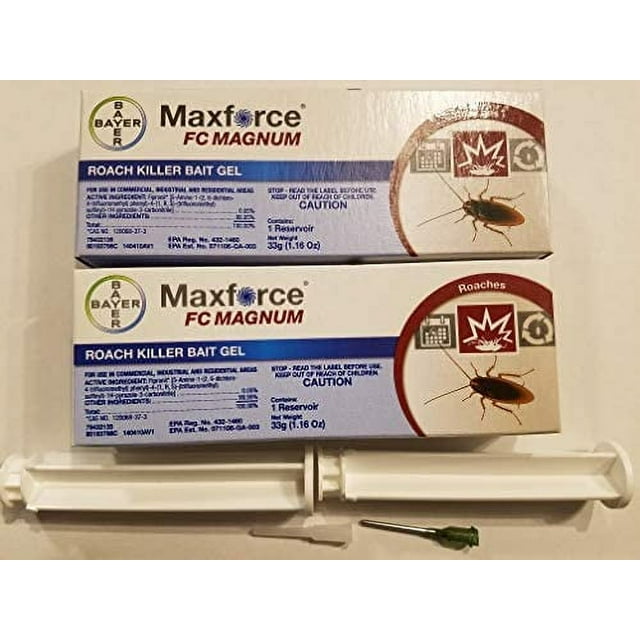 Maxforce Fc Magnum Home Roach Killer Poison: 2 Tubes 1 Plunger German ...