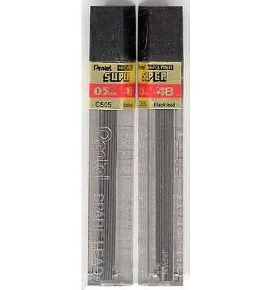 2 Tubes PENTEL Super Hi-Polymer Lead 0.5 mm 4B - Walmart.com