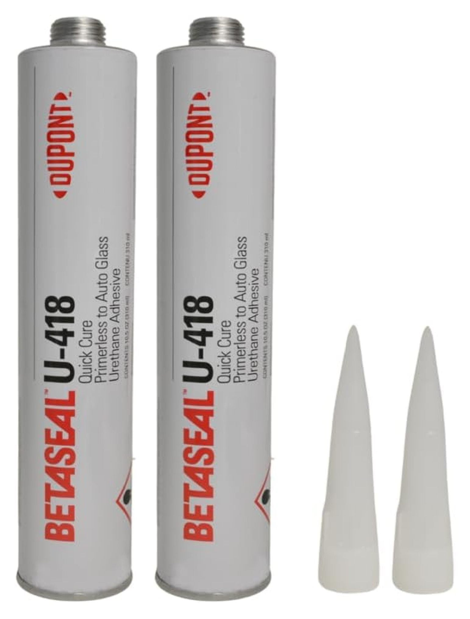 (2) Tubes U-418 Auto Glass Sealant/Adhesive/Urethane-Primerless 10.5oz ...