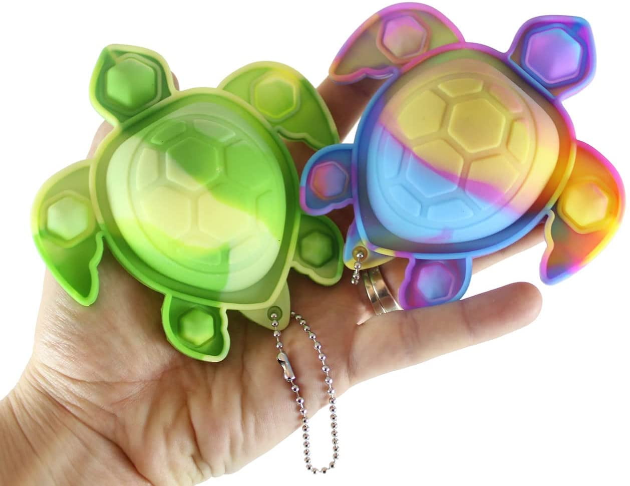 2 Turtle Bubble Pop Fidget Toy - Flip Inside Out Happy Sad - Ocean Sea ...