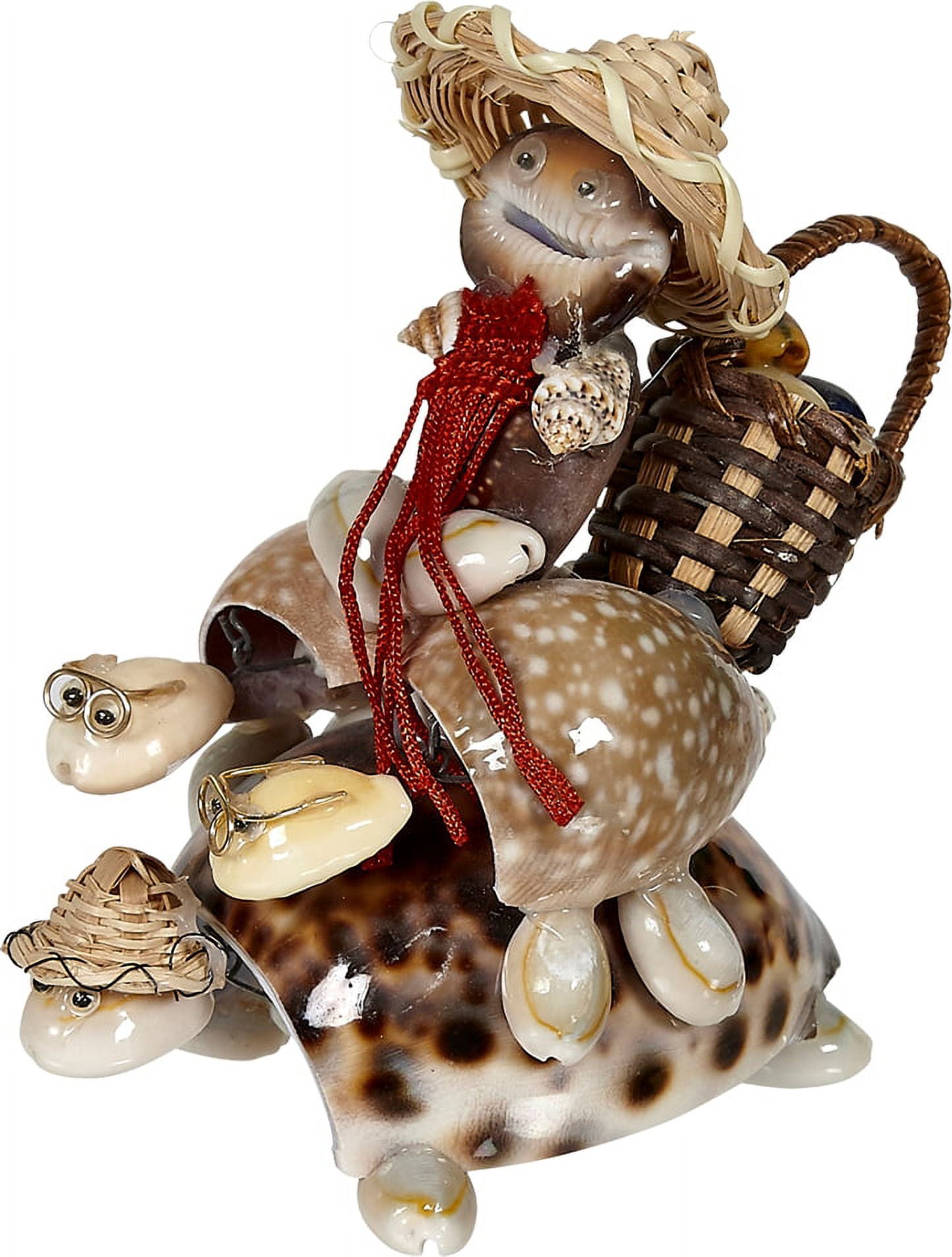 2 Turtle Rider Seashells Figurine 4" (Set of 2) - Walmart.com