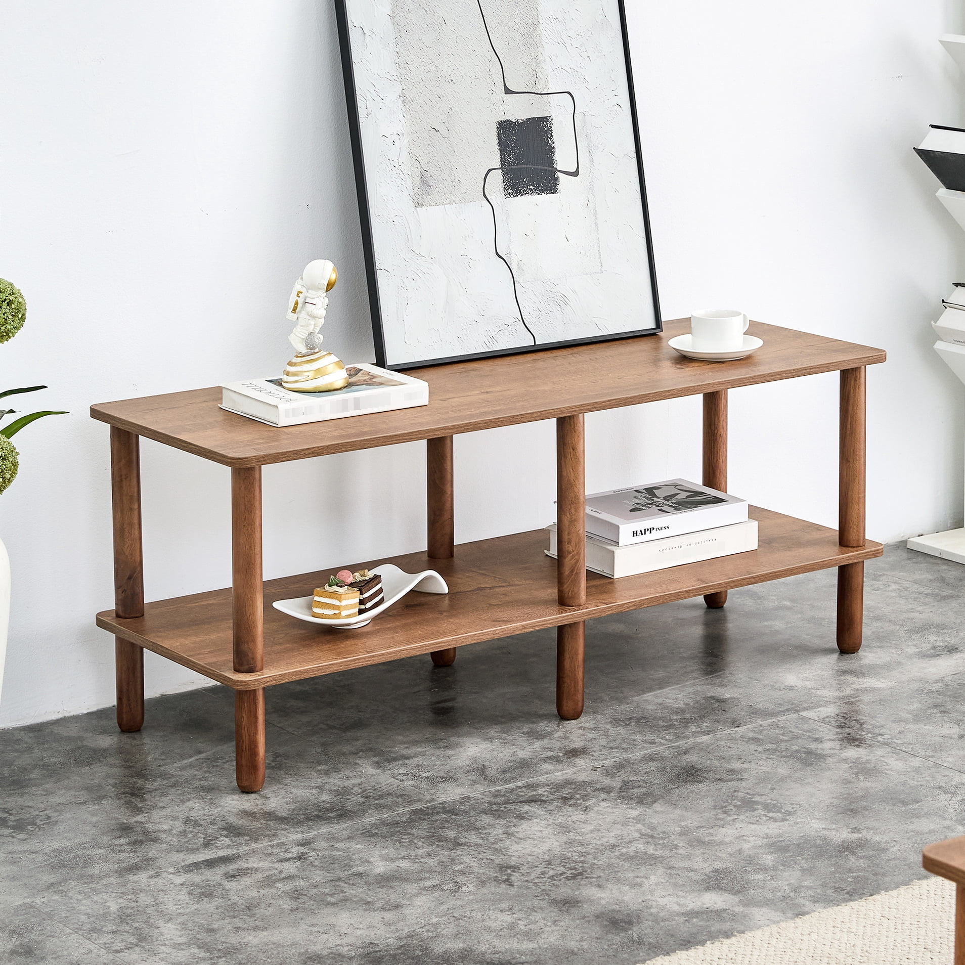 2 Tv Stand In Living Room Furniture, Rectangular Solid Wood + Table ...