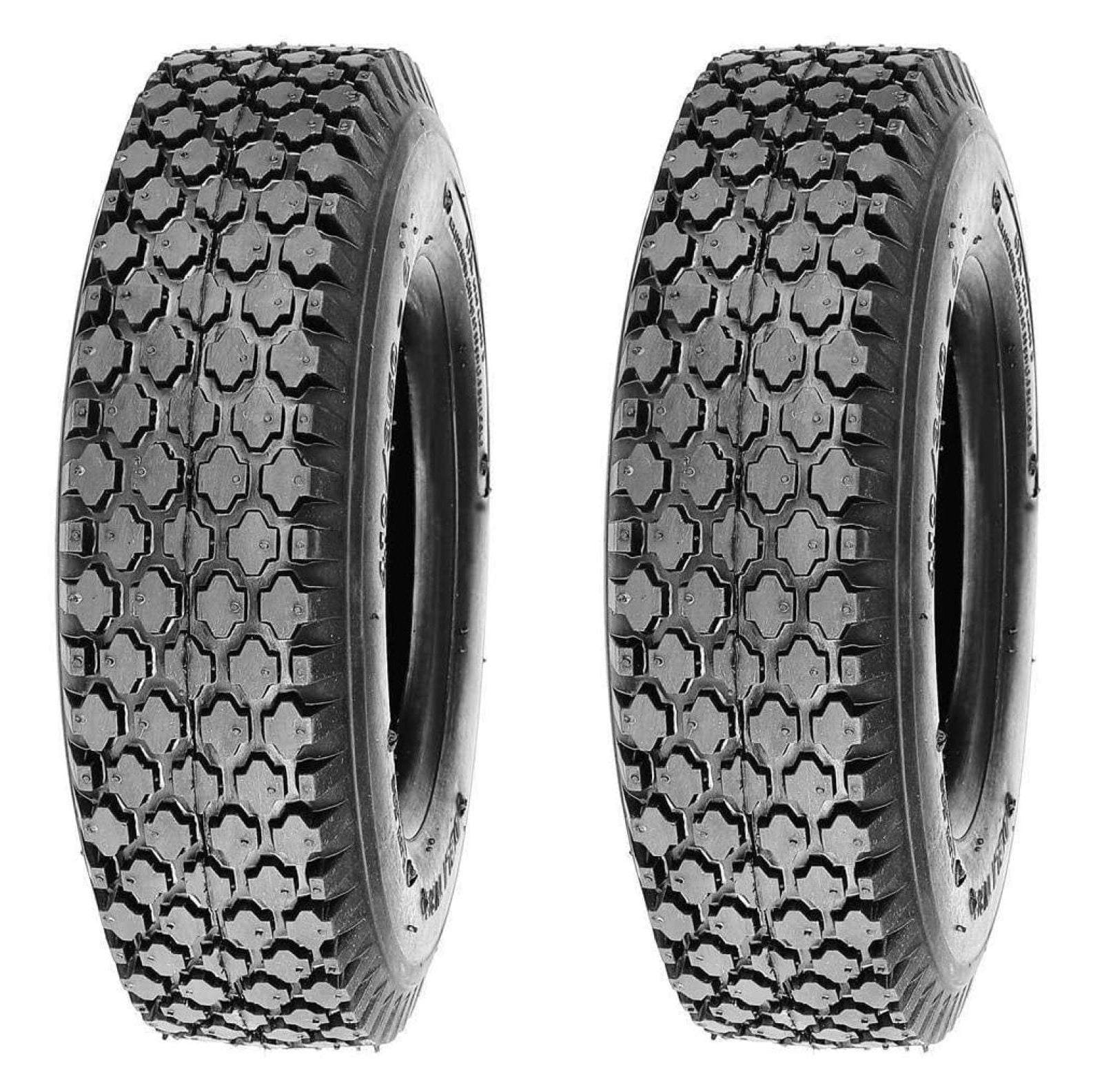 (2) Two-4.80/4.00-8 Tubeless Stud Tubeless Tires,for Small Vehicles, Garden Tractors, and Other ...