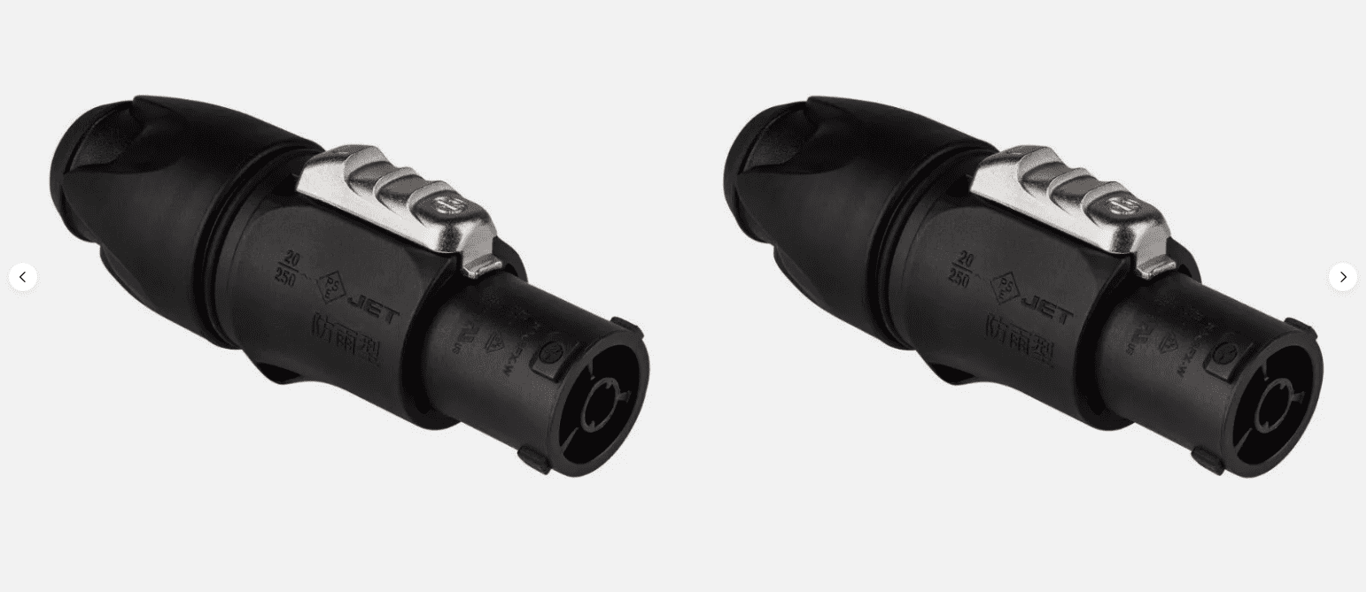 (2) Two Genuine NEUTRIK NAC3FX-W-TOP PowerCON True 1 Female Locking ...