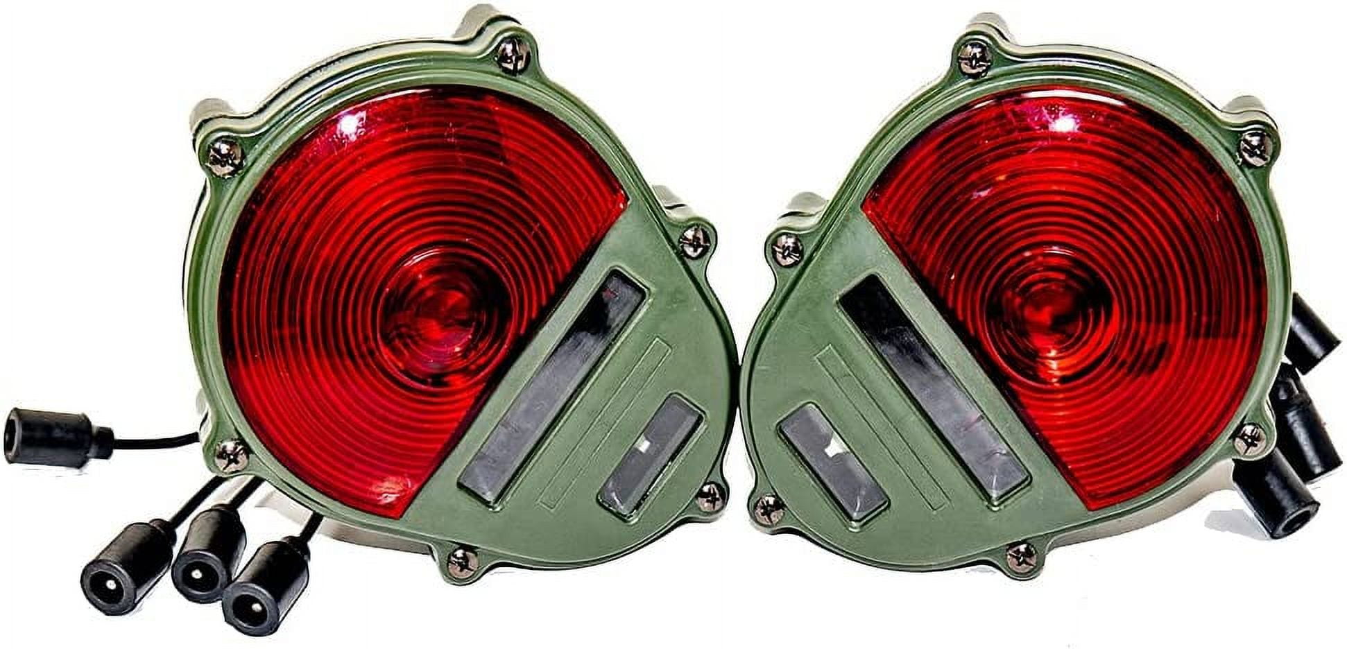 Federal Military Parts Green LED Tail Light Assembly, Turn Signal ...