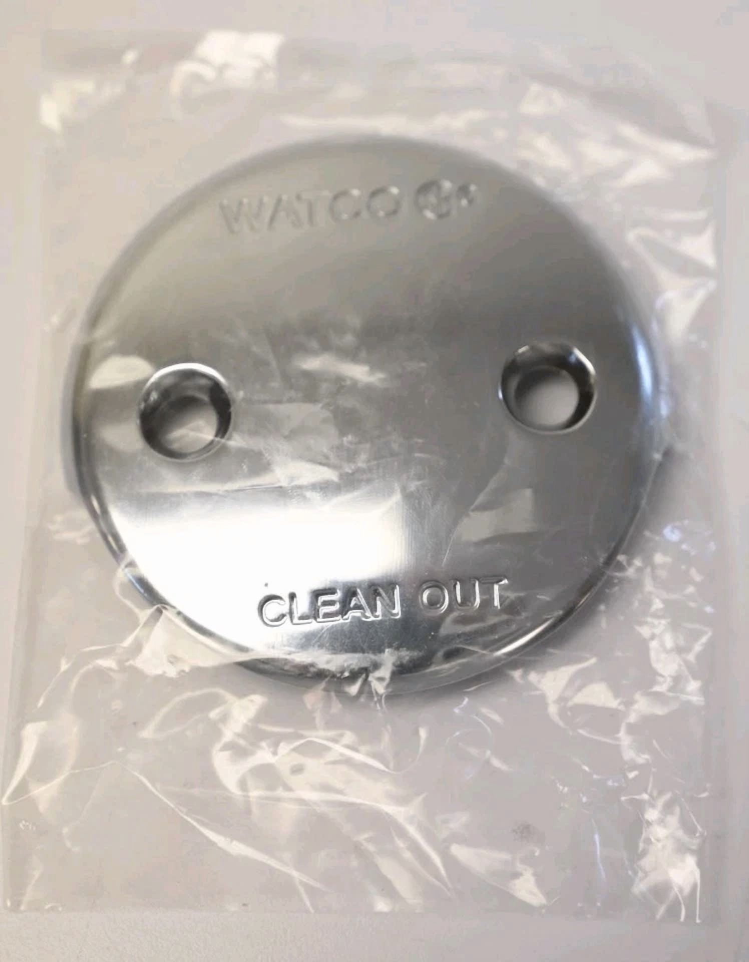 2 Two Hole Bathtub/Shower Overflow Face Plate Clean Out Chrome W ...