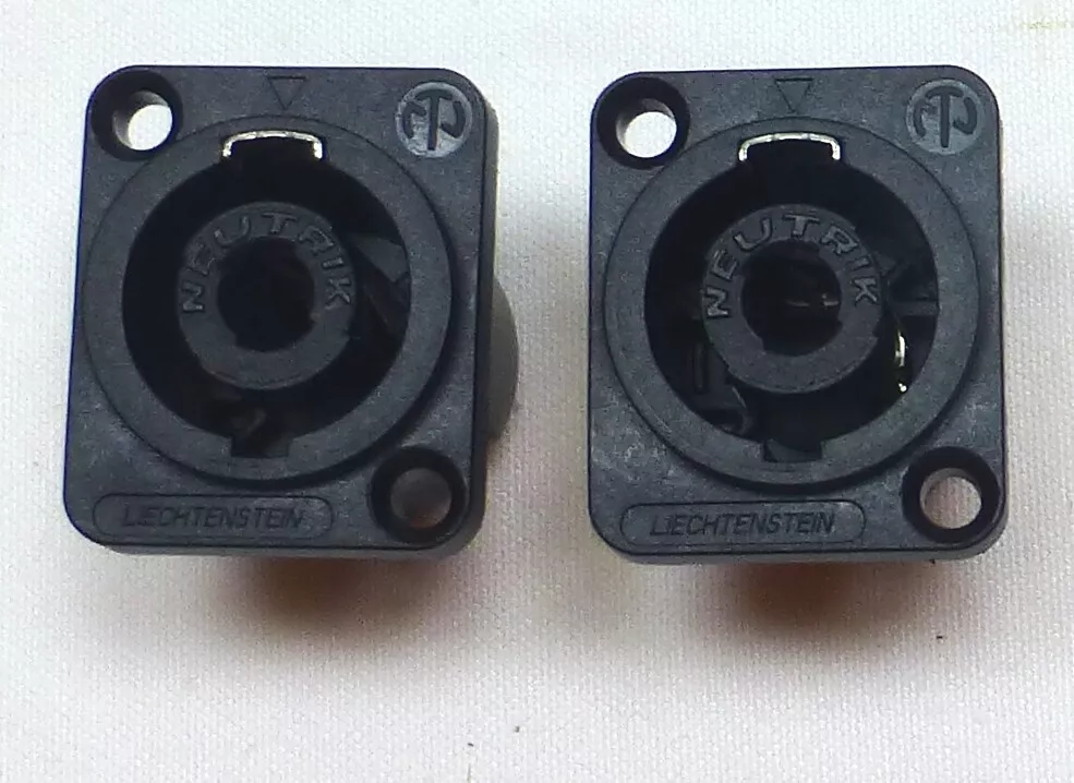 (2)Two Original Neutrik NL4MP Female SpeakON Connectors Square ...