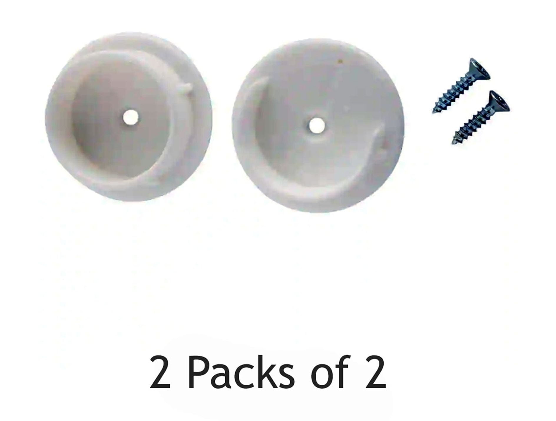 2 Two Packs Everbilt Pole Sockets White Plastic EH-WSTHDUS-351 ...
