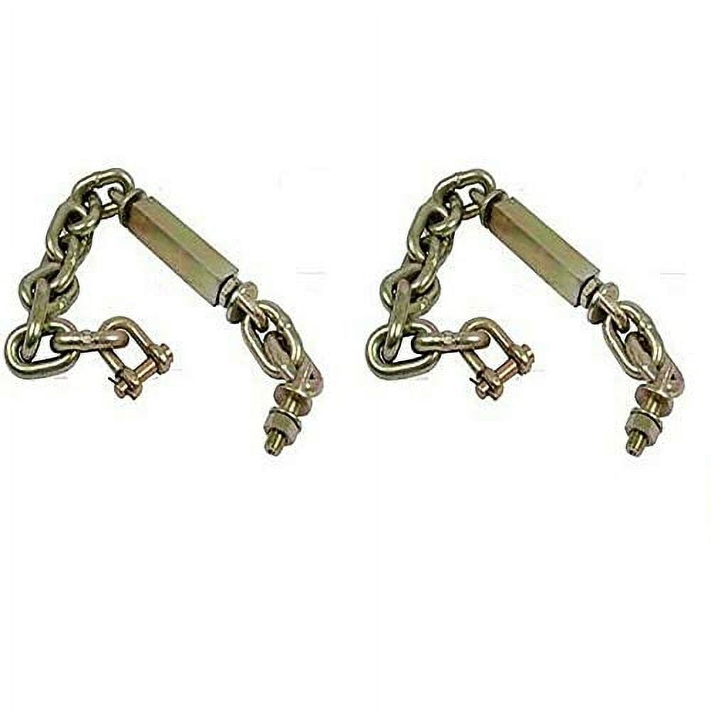 2 (Two) Universal 3 Point Hitch Chain Stabilizer Turnbuckle Sway ...