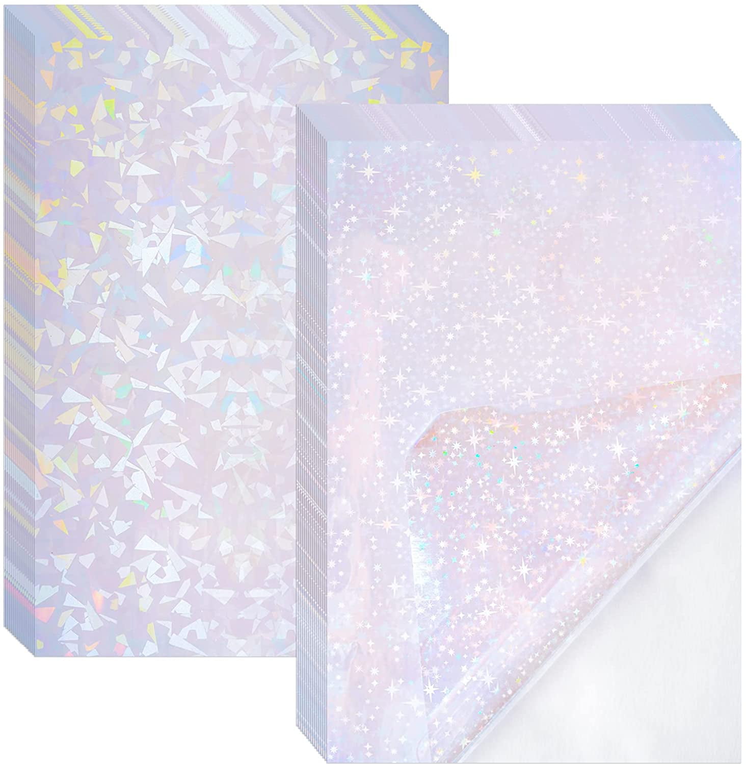 2 Types Transparent Holographic Laminate Sheets Overlay Lamination ...