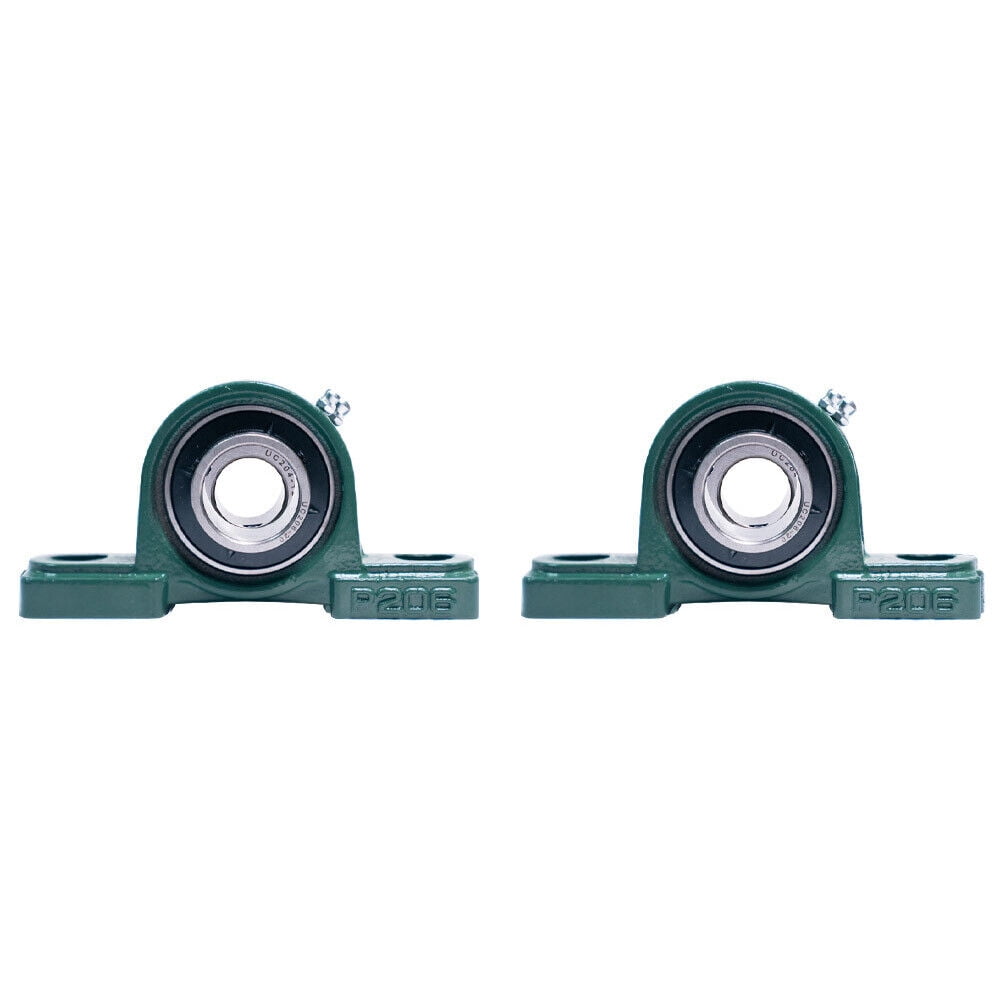 (2) UCP206-20 Solid Base Pillow Block Bearing 1-1/4 Bore Self Aligning 2 Bolt x2 - Walmart.com