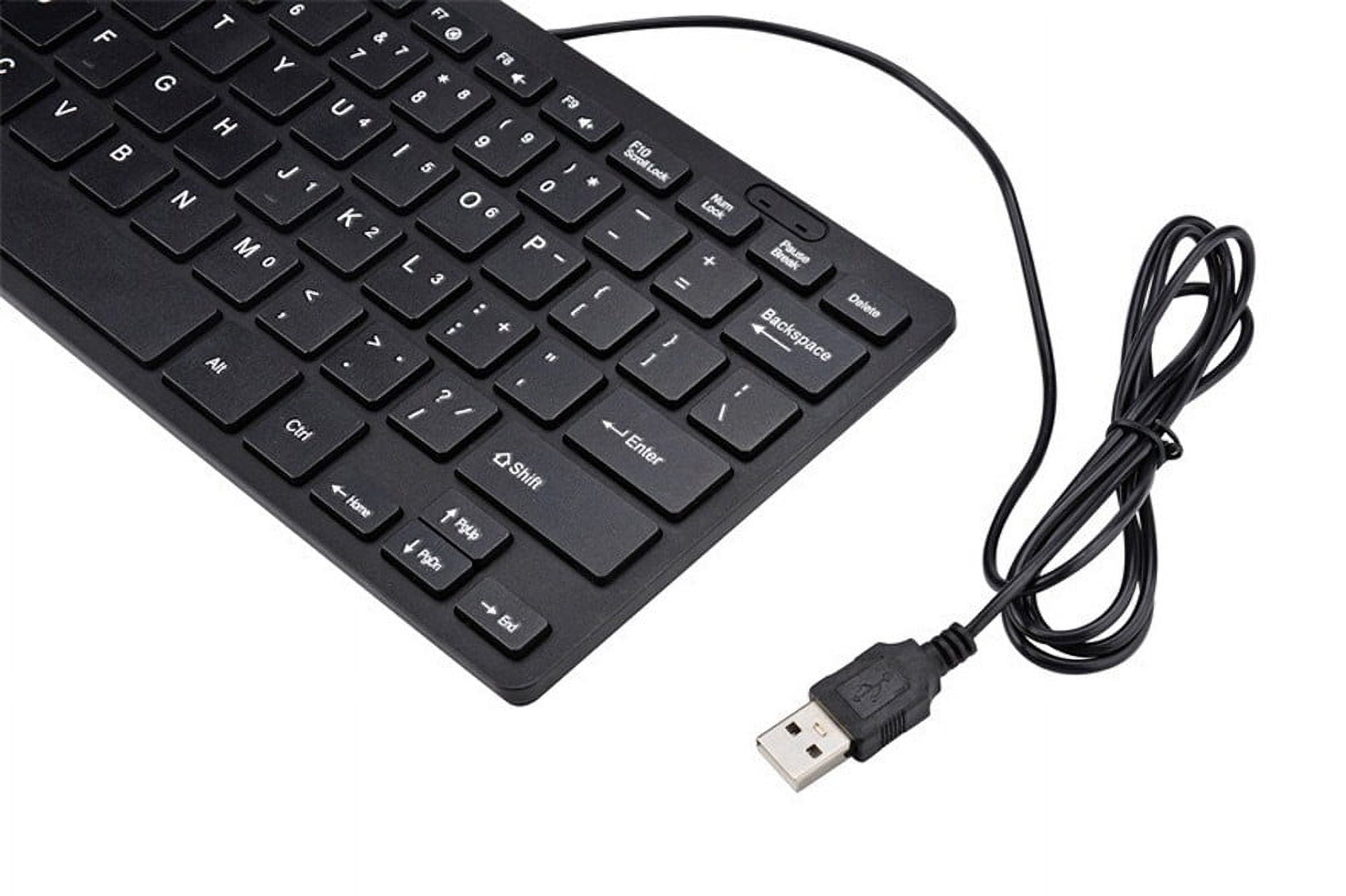 2 USB 2.0 Mini Multimedia Wired Keyboard 78 Keys For Notebook PC ...