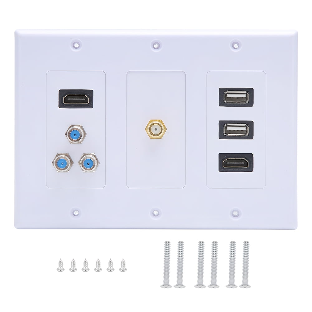 2 USB, 2 HDMI, 4 F Jacks - US Standard Connectivity Hub Hotel/Office ...