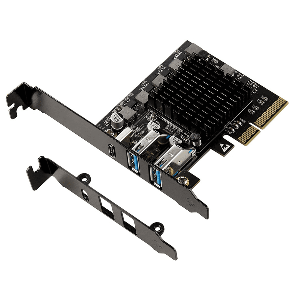 2 USB 3.2 Gen2 X2 A and 1 C Type-C PCIe X4 Host Controller Card 20Gbps ...
