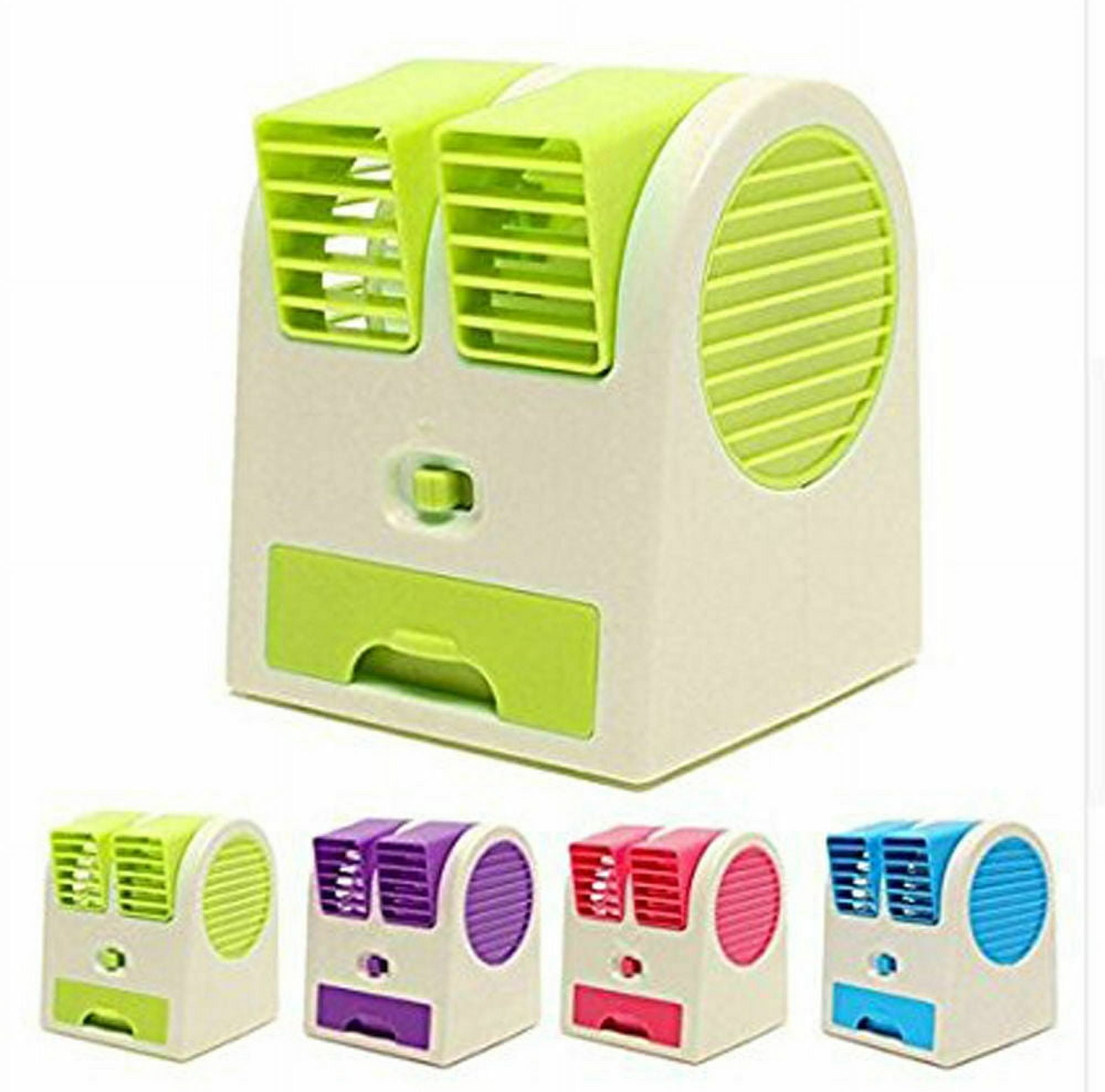 2 USB Portable Mini Fan Blade-less Mini Cooler Air Vent Cooling Fan ...