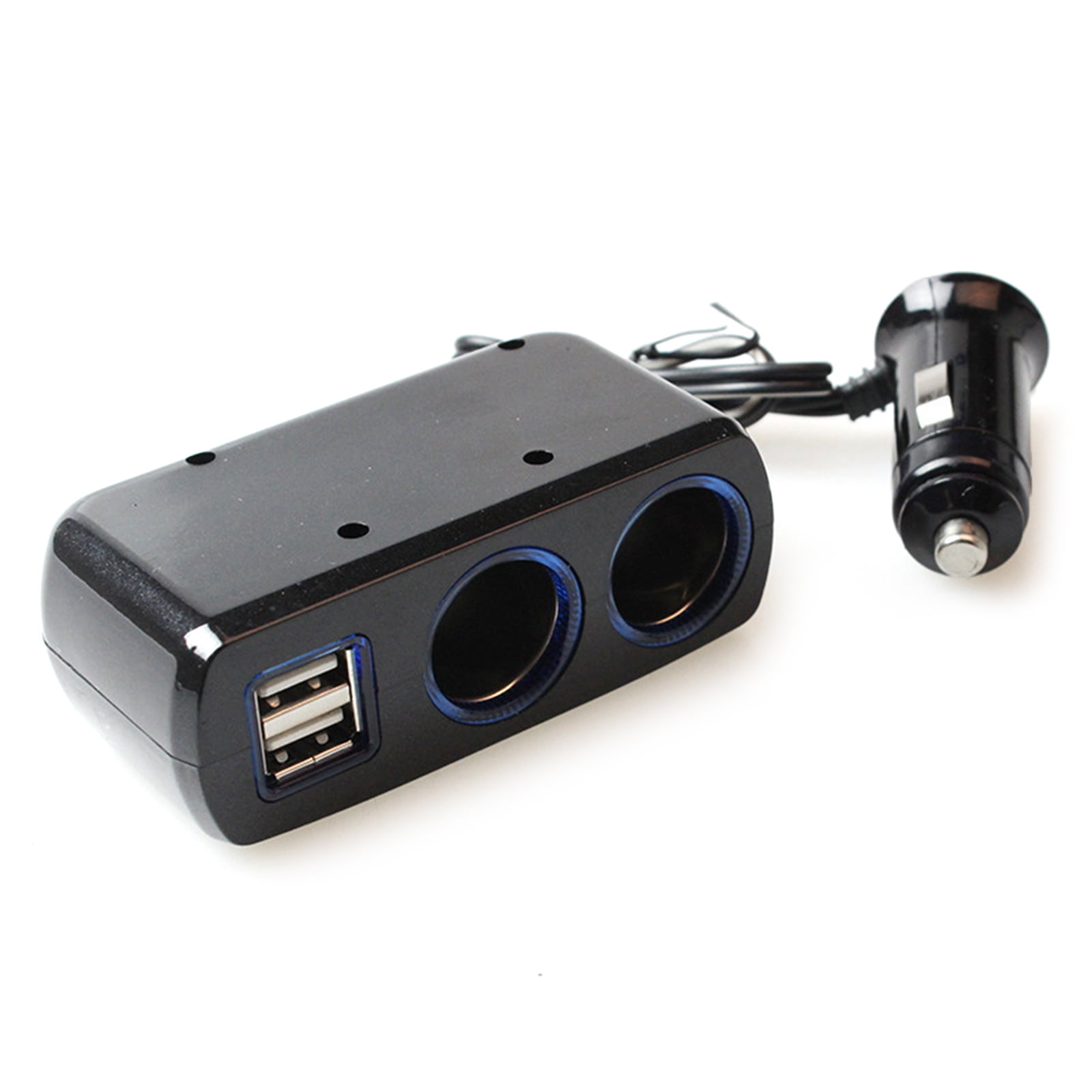 2 USB Socket Car Cigarettes Adapte 12V 24V Splitter LED Fast Charging ...