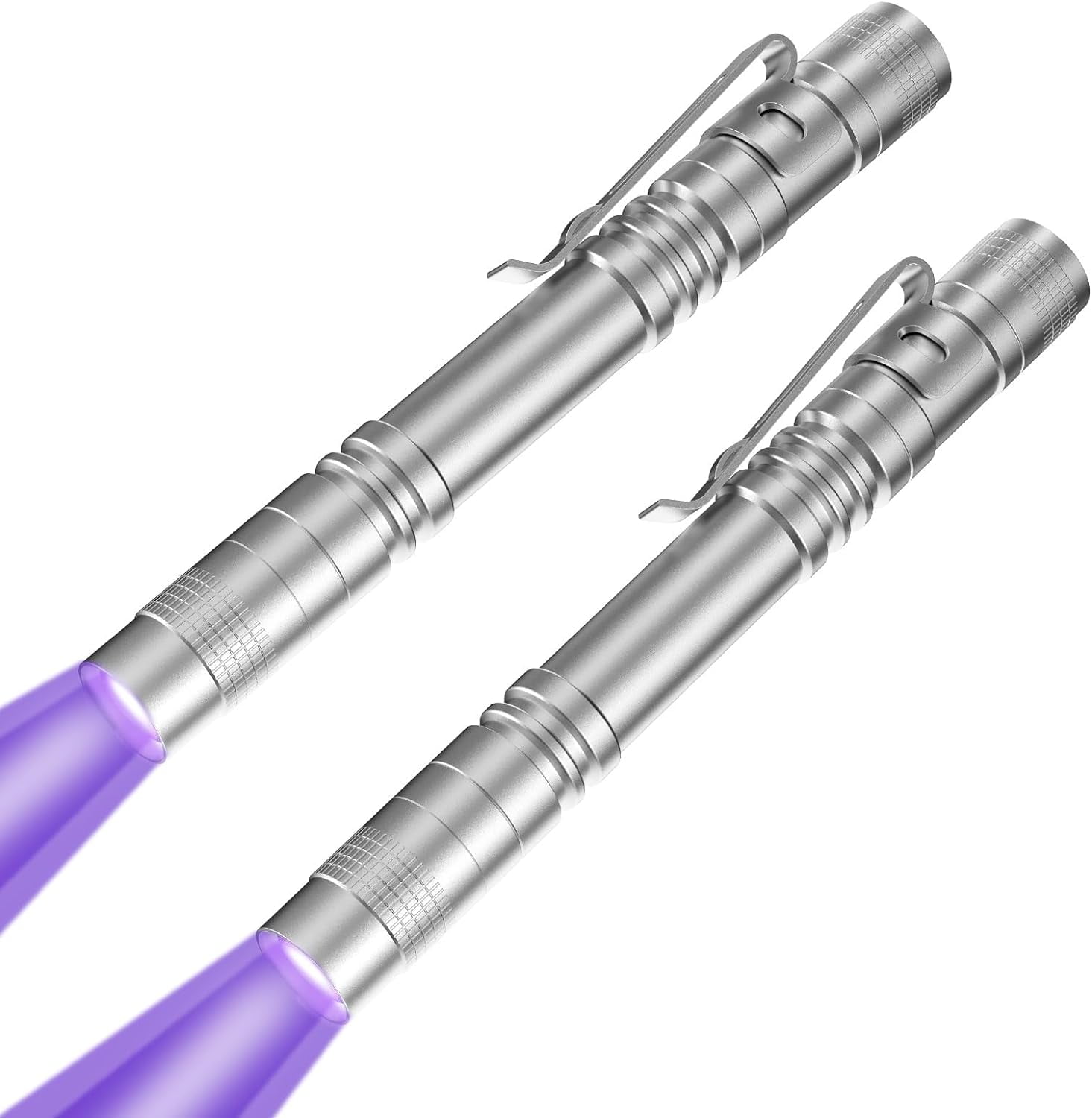 2 UV Flashlight Black Light, 2 Pack 395nm Mini Pen Light with Clip, Waterproof Ultraviolet ...