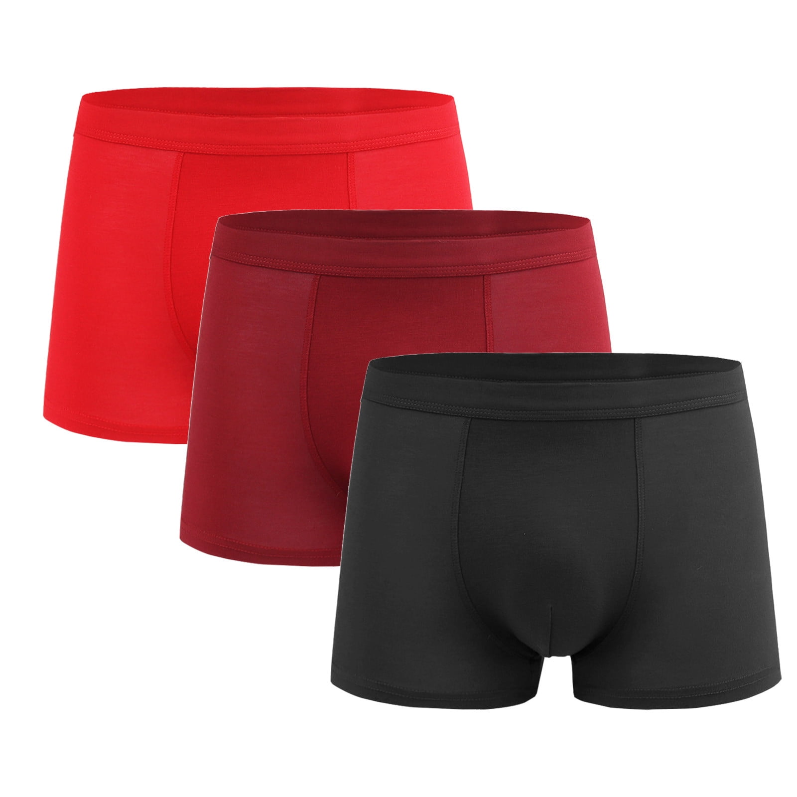 2 Under Men's Underwear Boxer Briefs Cotton Medium Underwear for Men ...