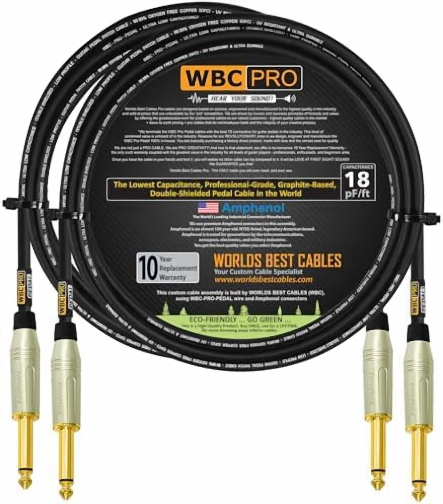 2 Units - 4 Foot - WBC-PRO-Pedal – 22 AWG - Low-Cap (18pF/ft) – Pro ...
