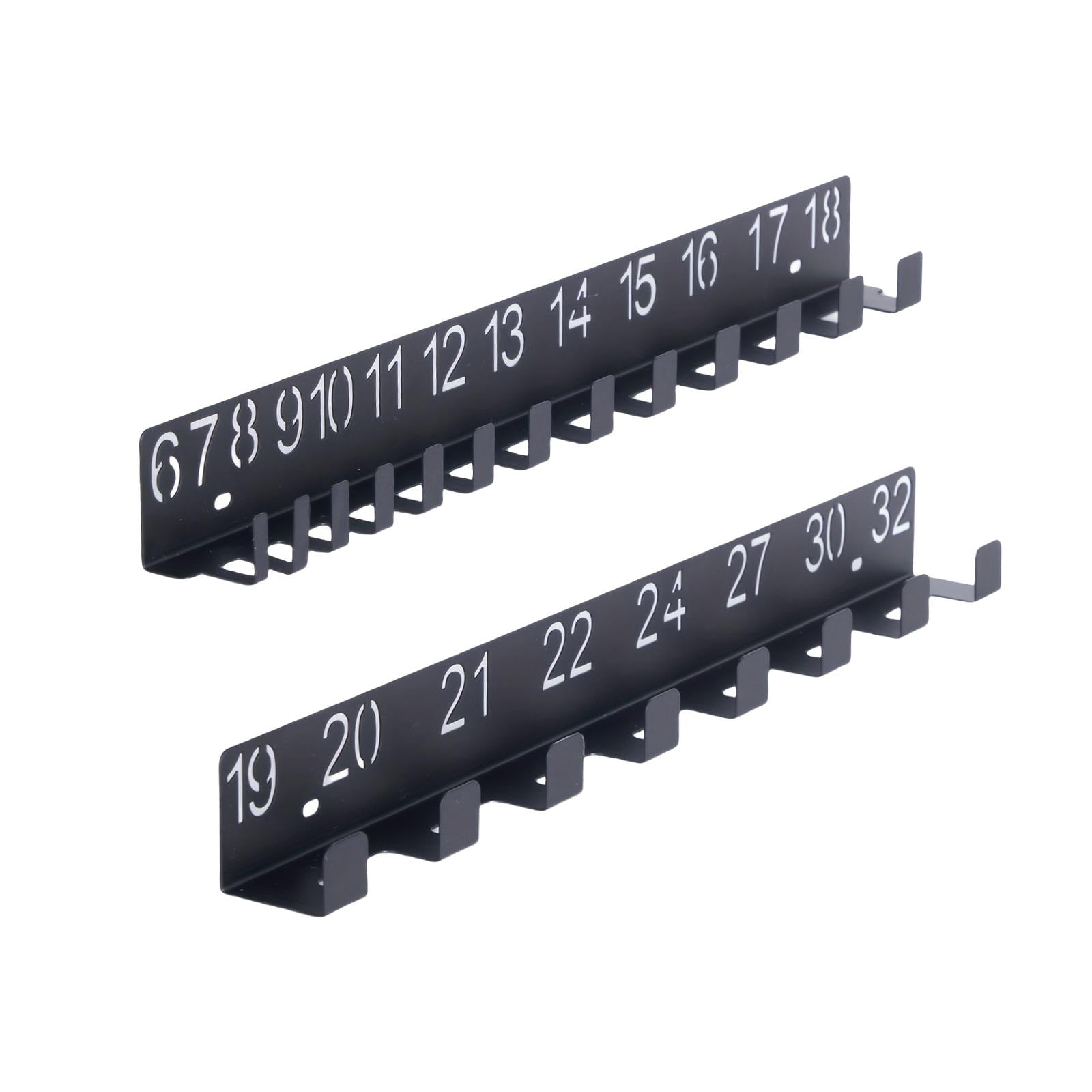 2 Units Iron Wall Wrench Hanger Organizer Numbered Hooks for Mechanics ...