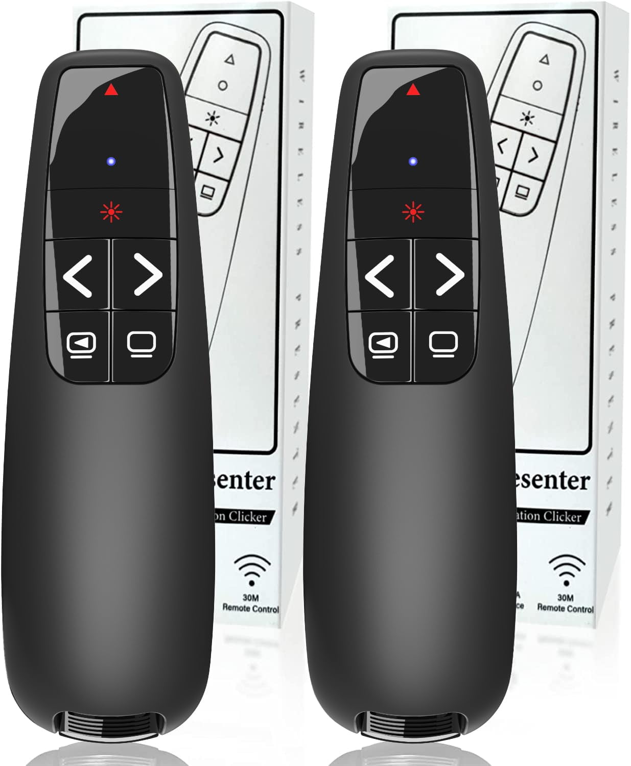 (2 Units) Wireless Presenter Remote, Clicker for Laptop PowerPoint Presentations Pointer, RF ...