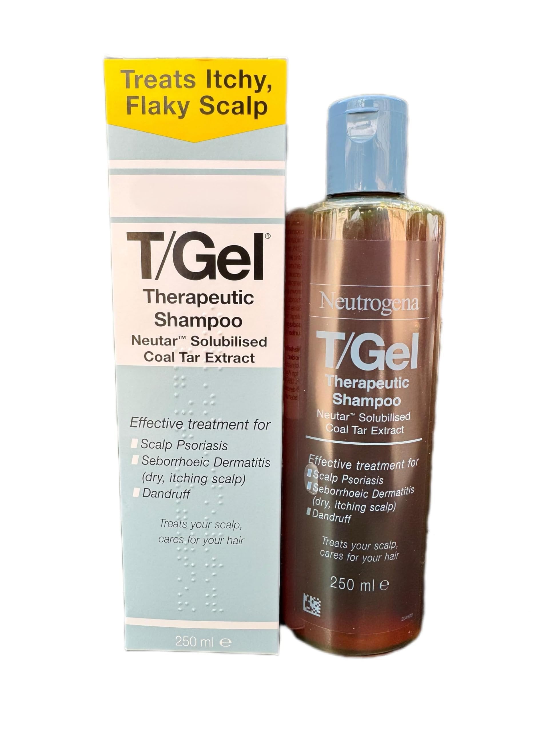 2 Units X 250ML T/Gel Tgel Coal Tar Therapeutic Shampoo For Flaky, Itchy Scalp Anti-Dandruff ...