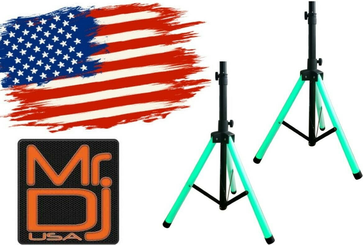 2 Universal Light Up Multi Color LED Speaker Stands w/Remote - Walmart.com