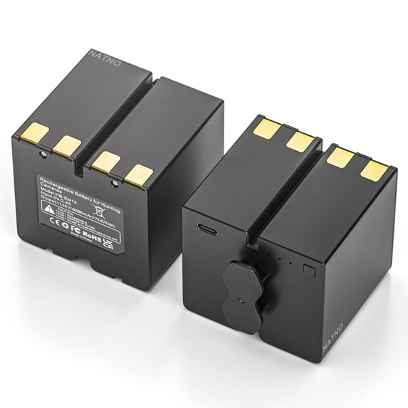 2 Pack Upgrade 6500mAh Rechargable Battery Replacement for Stealth Cam ...