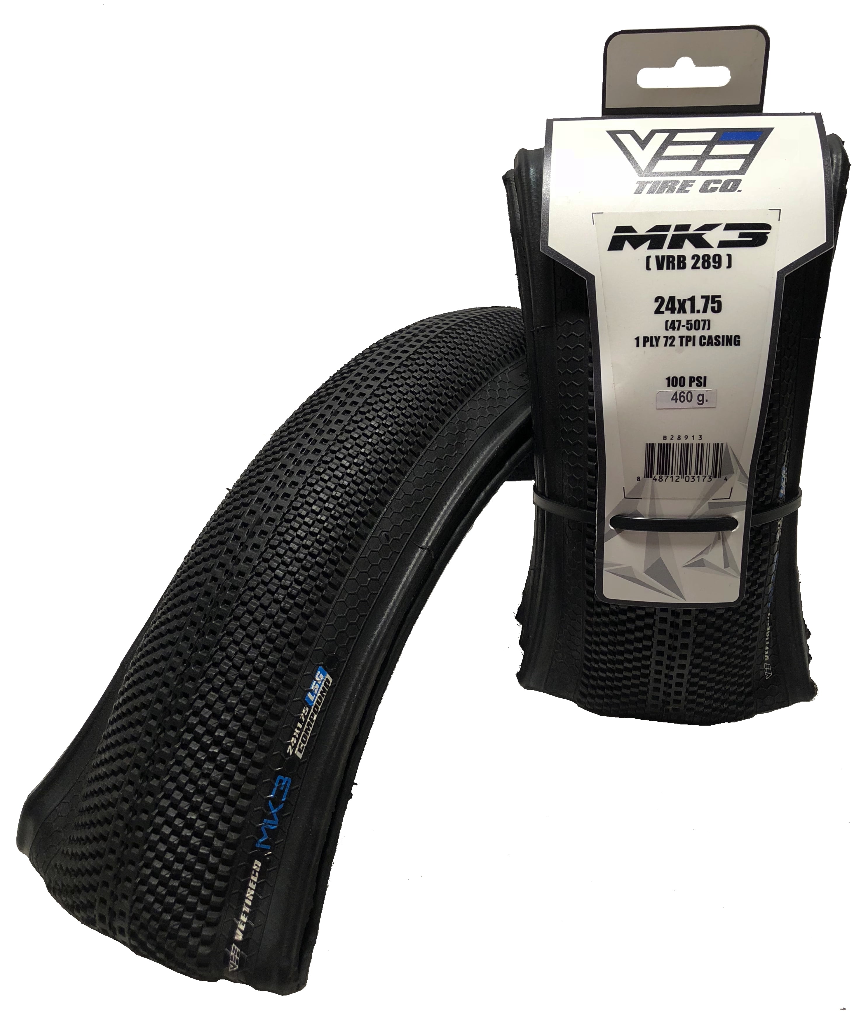 2 Vee Tire BMX MK3 24X1.75 Pair Folding Bead Bike Tires Low Specific ...