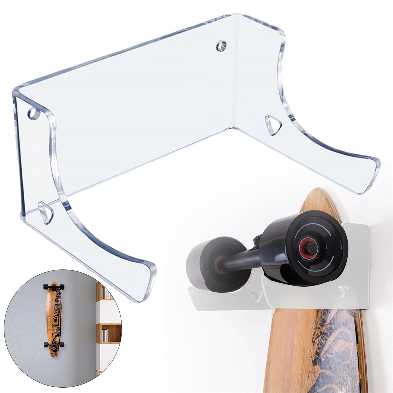 2 Vertical Longboard Deck Hangers Clearance! 1 Set Skateboard Holder ...