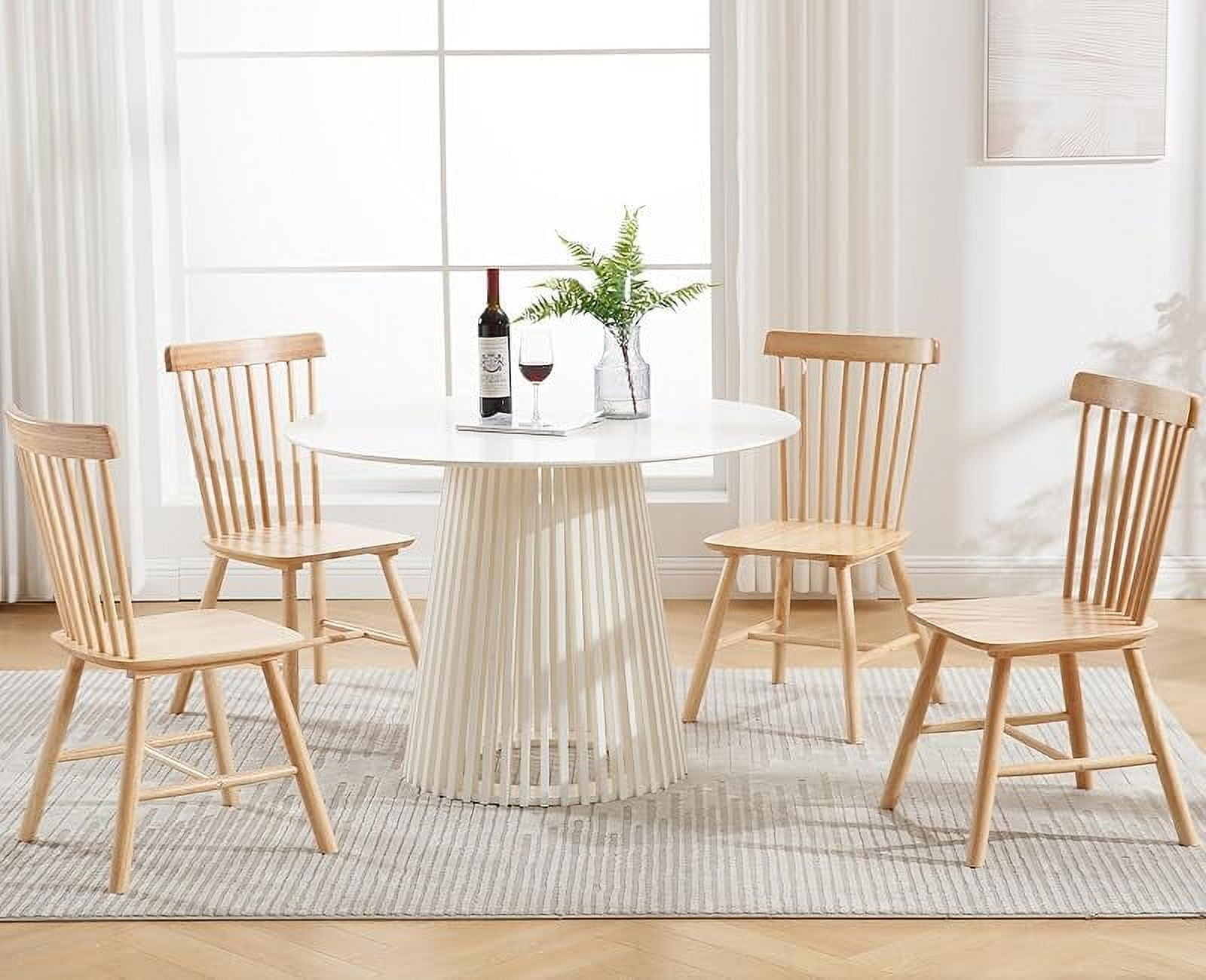 2 Vintage Kitchen Chairs Windsor Chairs with Solid Wood Legs Country ...