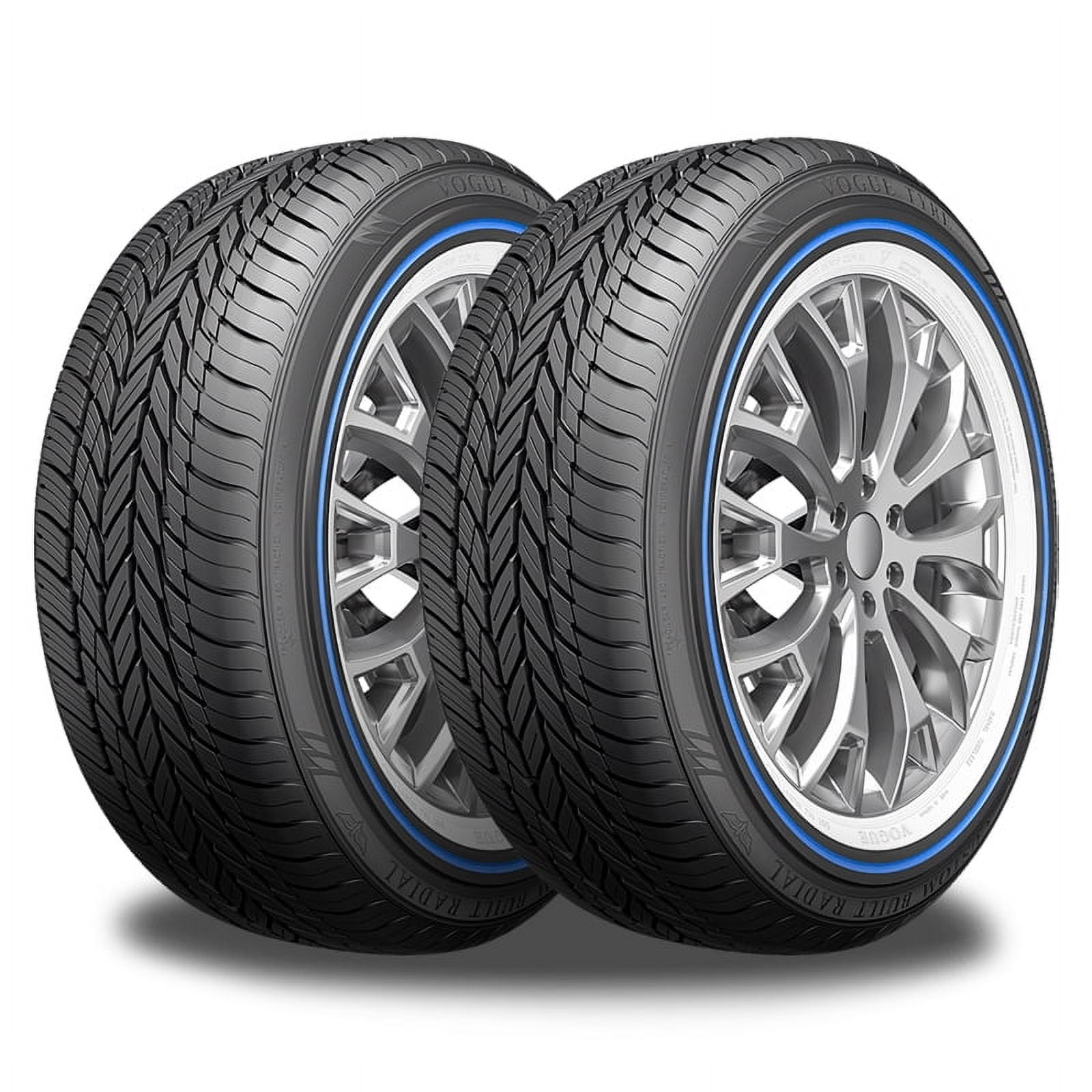 2 Vogue Tyre Custom Built Radial Blue White Sidewall 245/45R19 102V ...