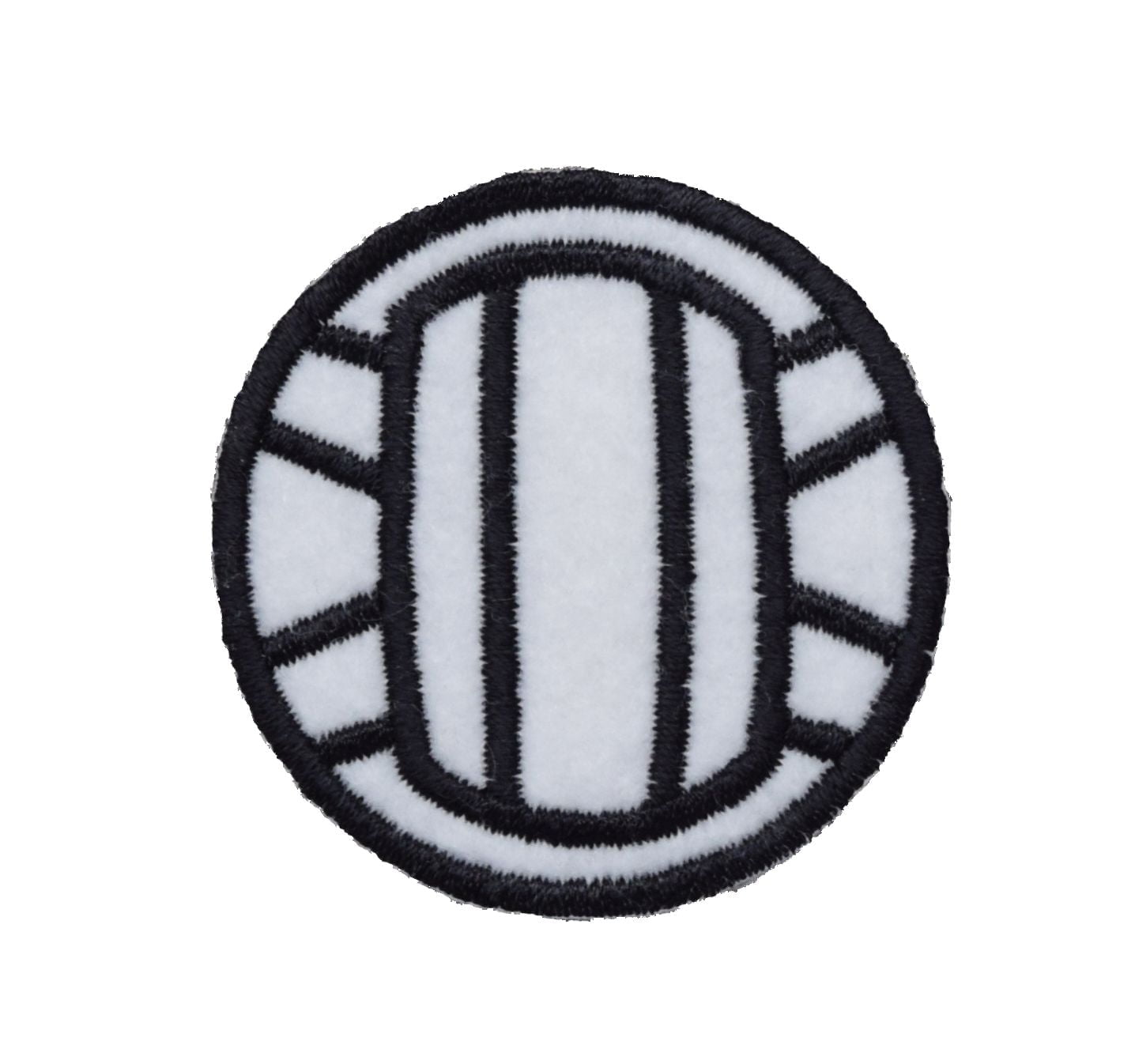 2" Volleyball - Black/White - Sports - Iron on Applique/Embroidered ...