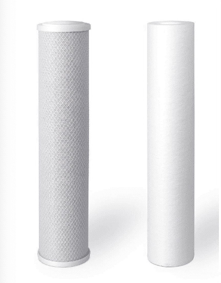 2 WHOLE HOUSE BIG BLUE WATER FILTERS SEDIMENT/CARBON BLOCK 4.5" x 20 ...