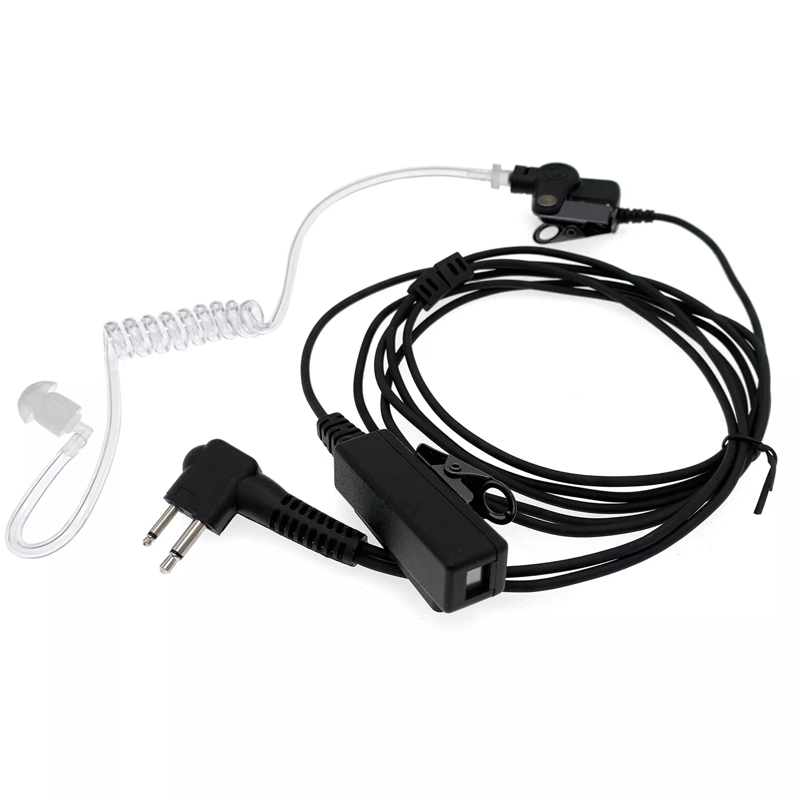 2 WIRE SURVEILLANCE MIC EARPIECE FOR MOTOROLA CP200 PR400 CLS HYT RADIO ...