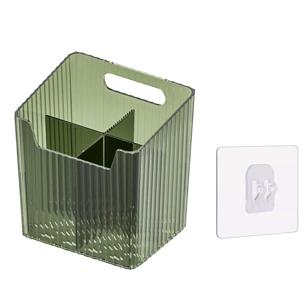 2 Wall-Mounted Storage Bins - Clear Stackable Makeup Boxes New N2 W5K3 ...