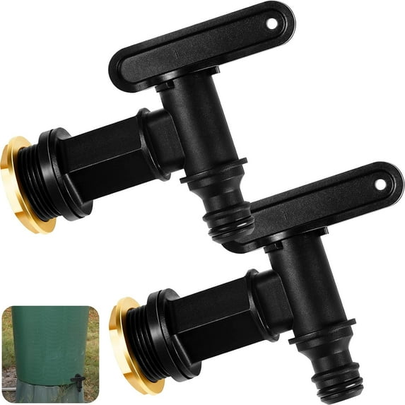2 Water Tank Faucet Snap On Water Tank Faucet Rain Bucket Connector 3/4 ...