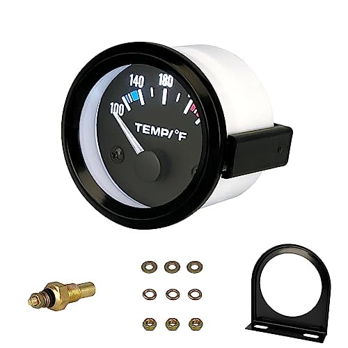 2" Water Temperature Gauge 52mm 12V Water Temp Meter 100-250 Fahrenheit ...