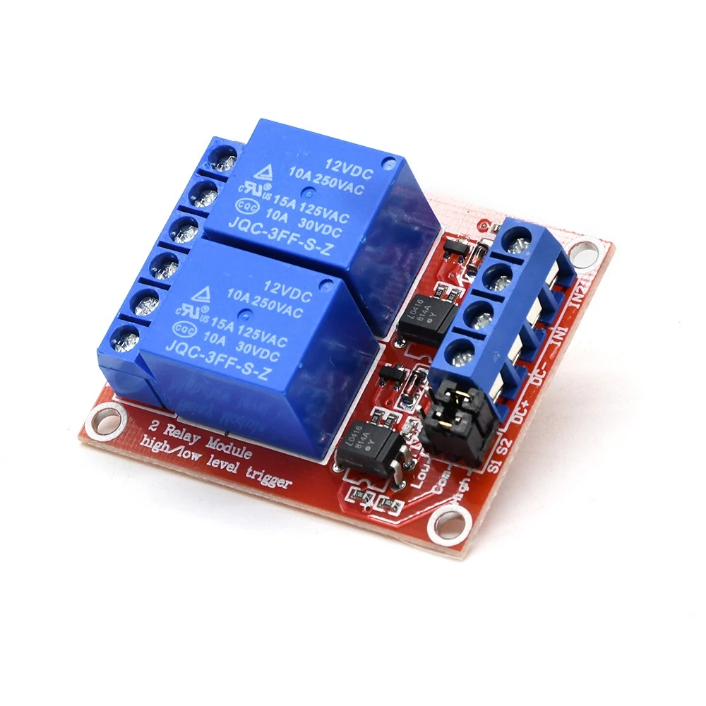 2 Way 2 Channel Relay Module 12V W/ Optocoupler Protection Relay For ...