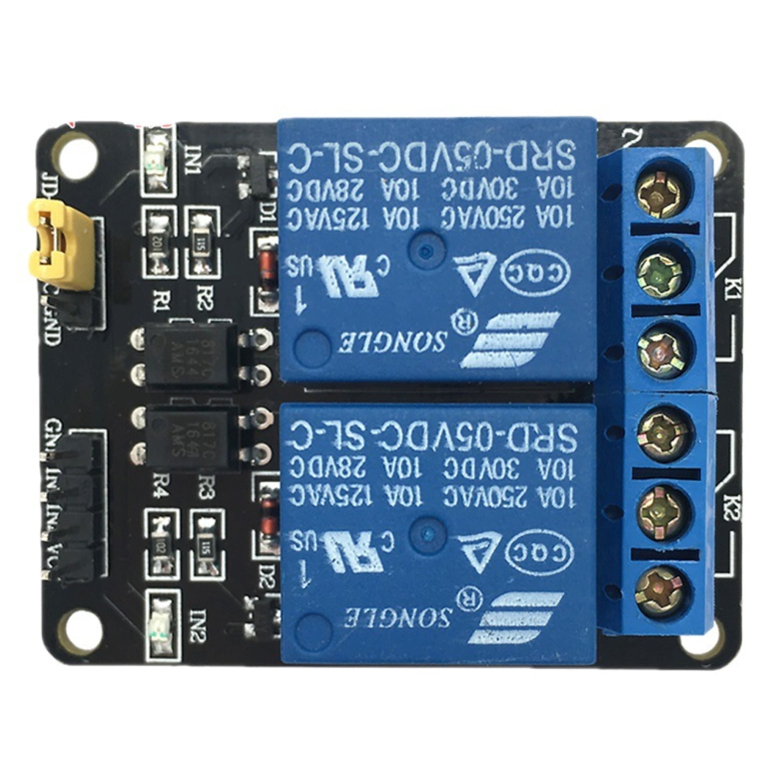 2 Way 2 Channel Relay Module 5V with Optocoupler Protection Relay for ...