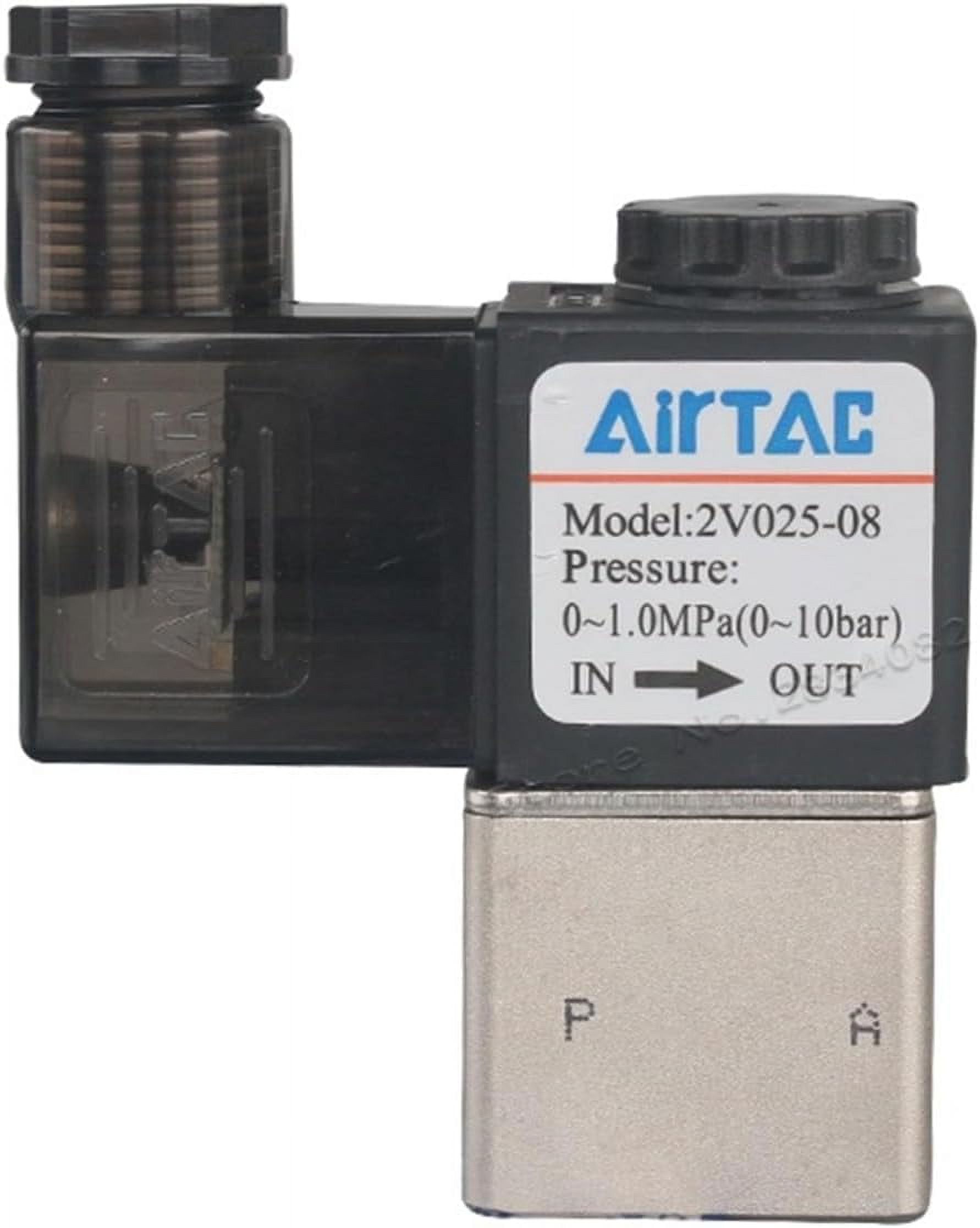 2 Way 2 Position 1/4" IP65 Pneumatic Air Water Oil Solenoid Valves DC 24V AC 220V 110V 12V 2V025 ...