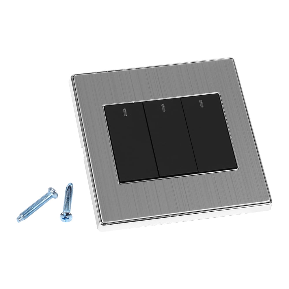 2-Way 250V 10A LED Indicator Wall Light Control Switch Panel with Push ...