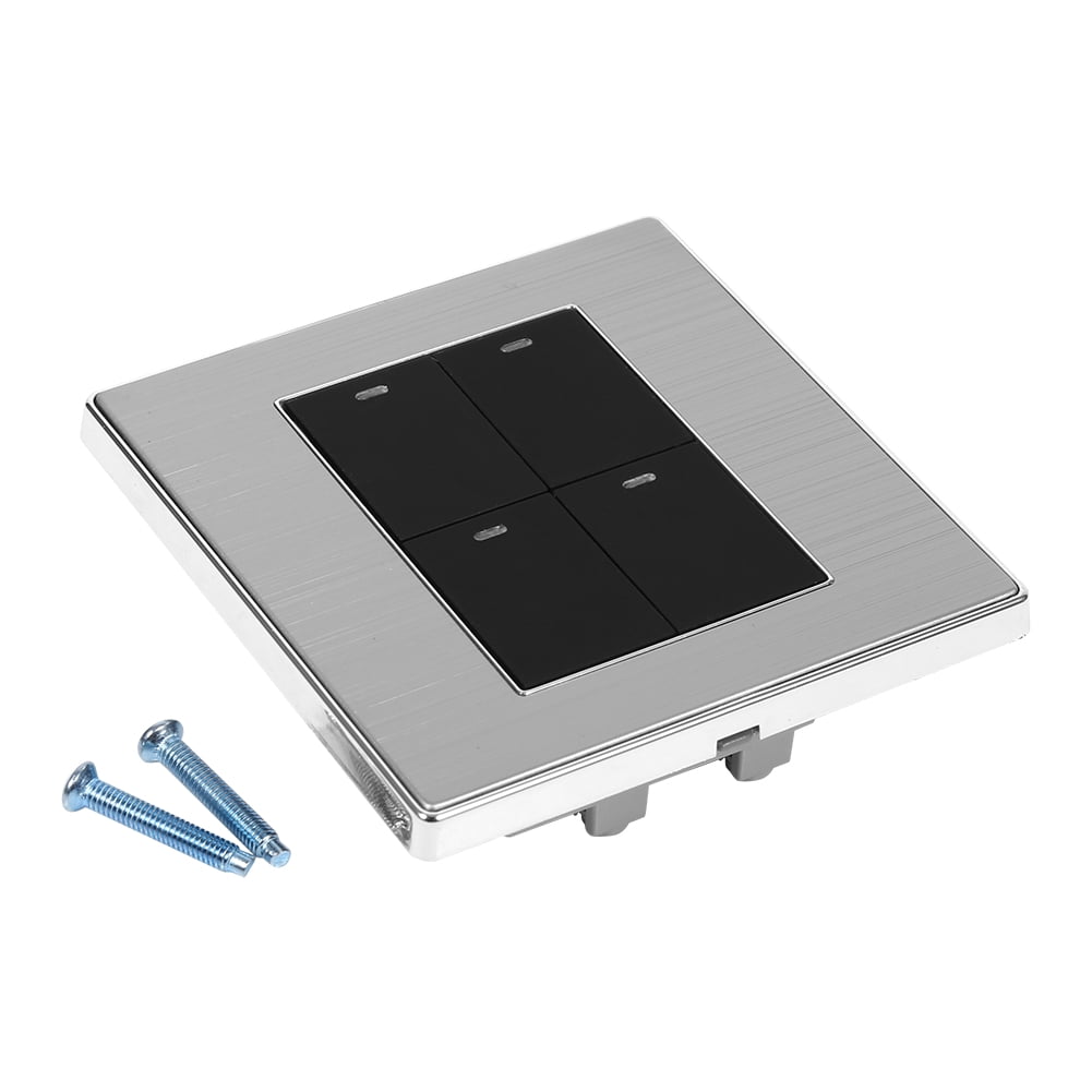 2-Way 250V 10A LED Indicator Wall Light Control Switch Panel with Push ...