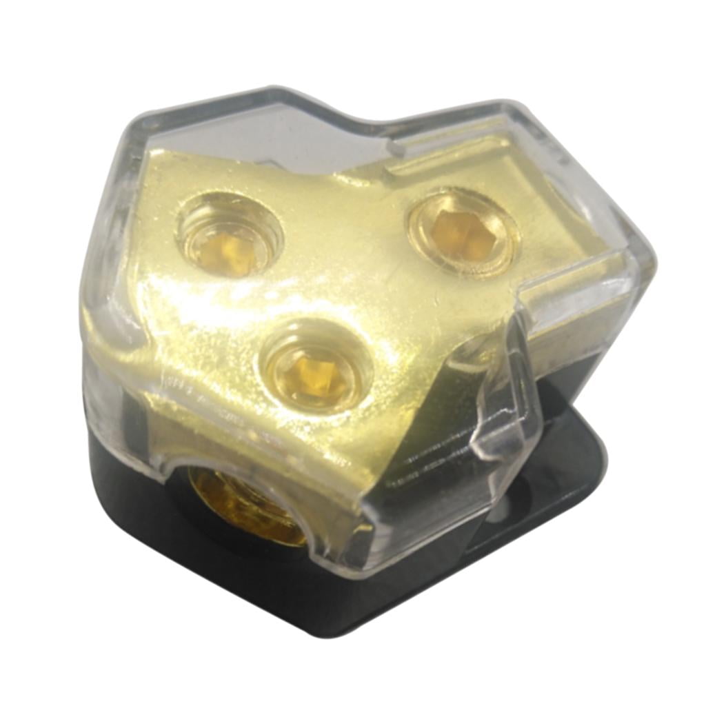 2-Way 2GA to Power/Ground Wire Distribution Block for Audio Amp Systems ...
