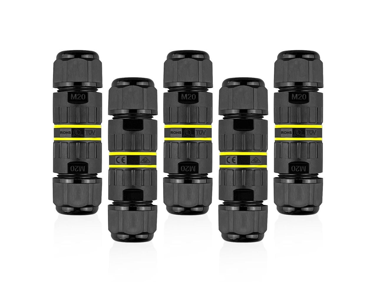 2 Way 3 Pin Junction Box IP68 Outdoor Waterproof Electrical Cable ...