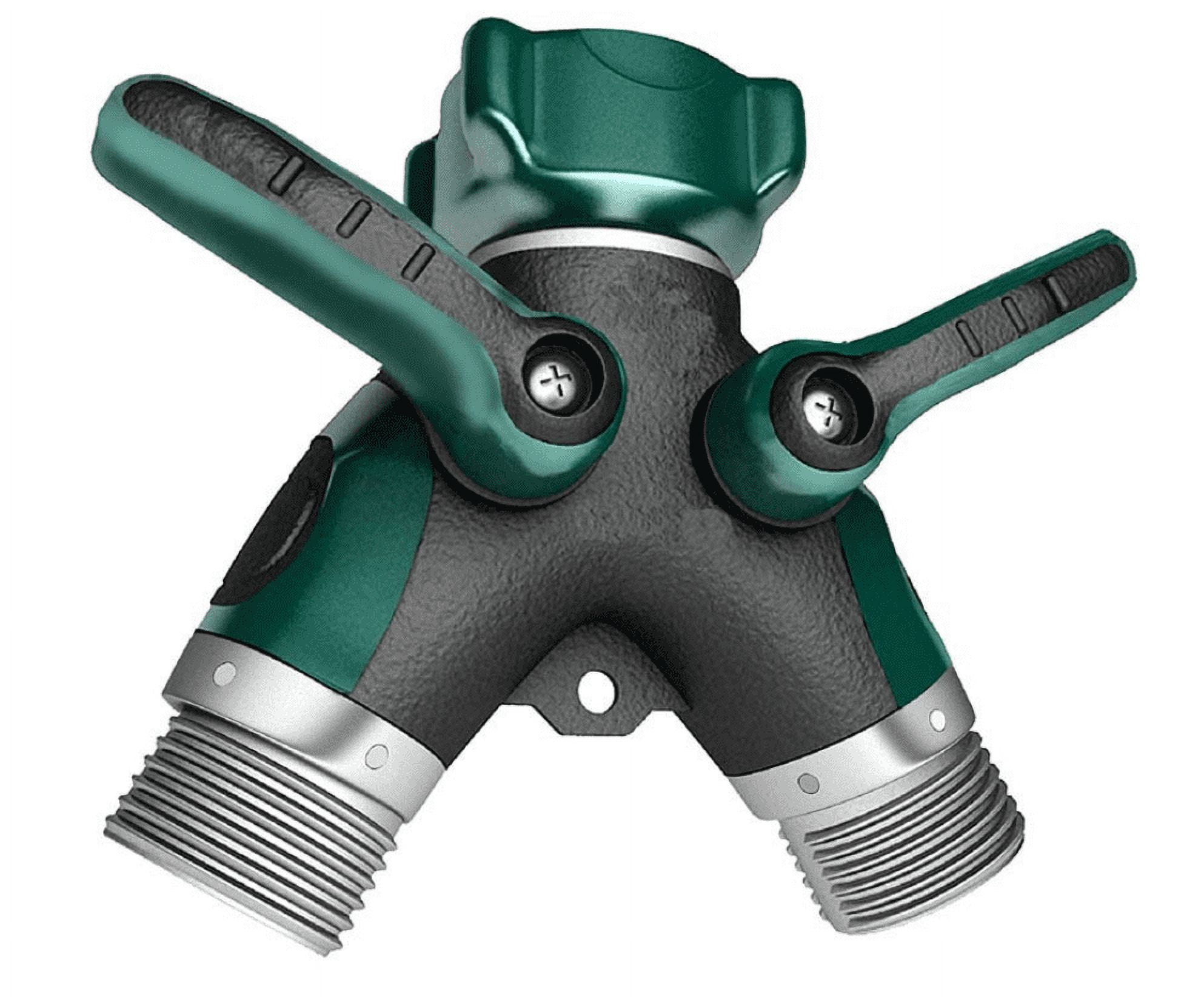 2 Way All Metal Body Garden Hose Splitter | Easy Grip, Smooth Long ...