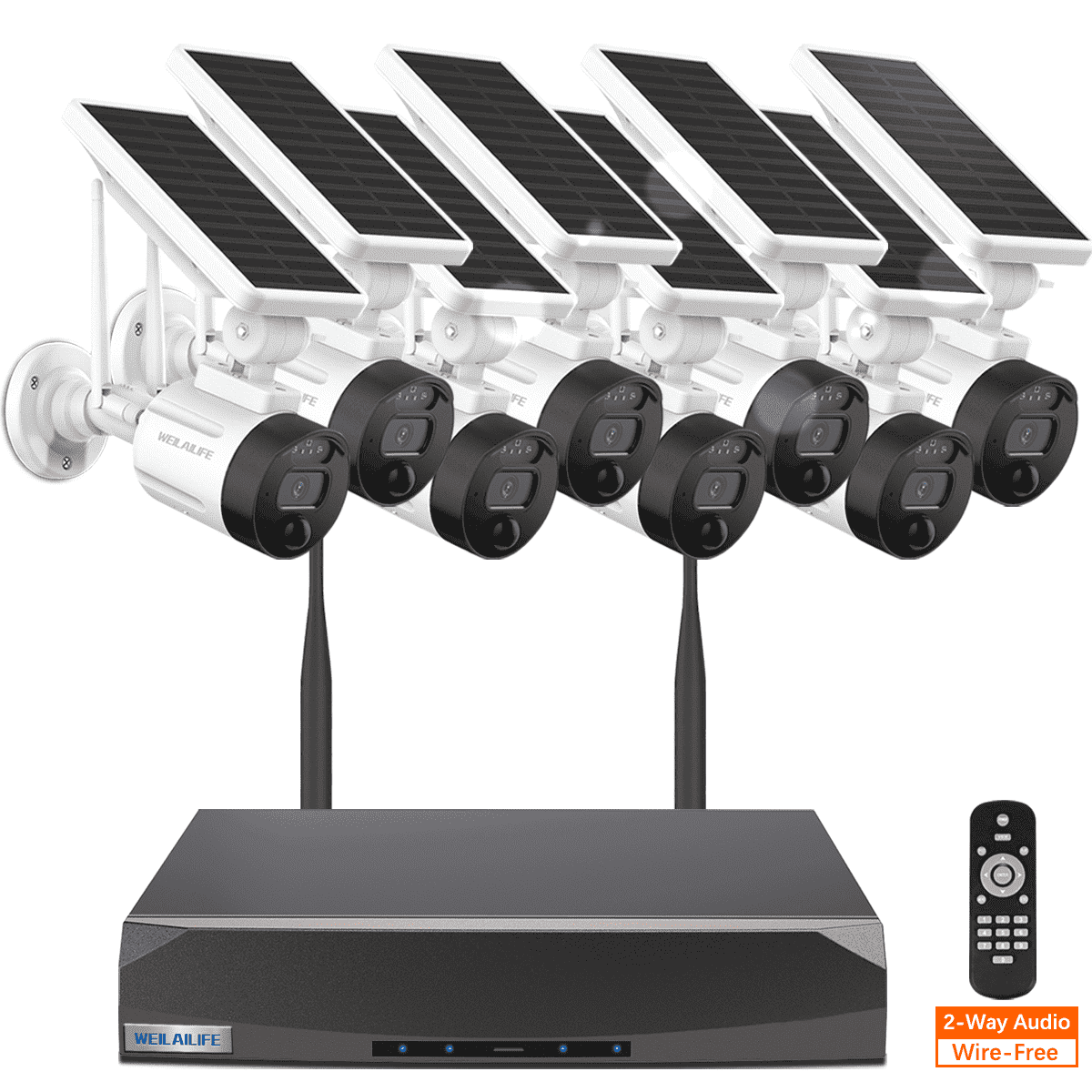 WEILAILIFE 4MP Outdoor Security Camera System With Hard Drive Wireless ...